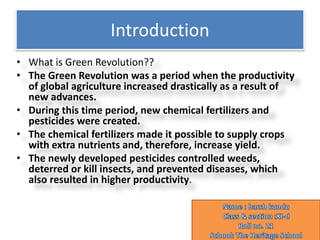 Ppt impact on green revolution | PPTX