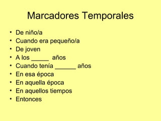 Pretérito Imperfecto, antes o ahora | PPT