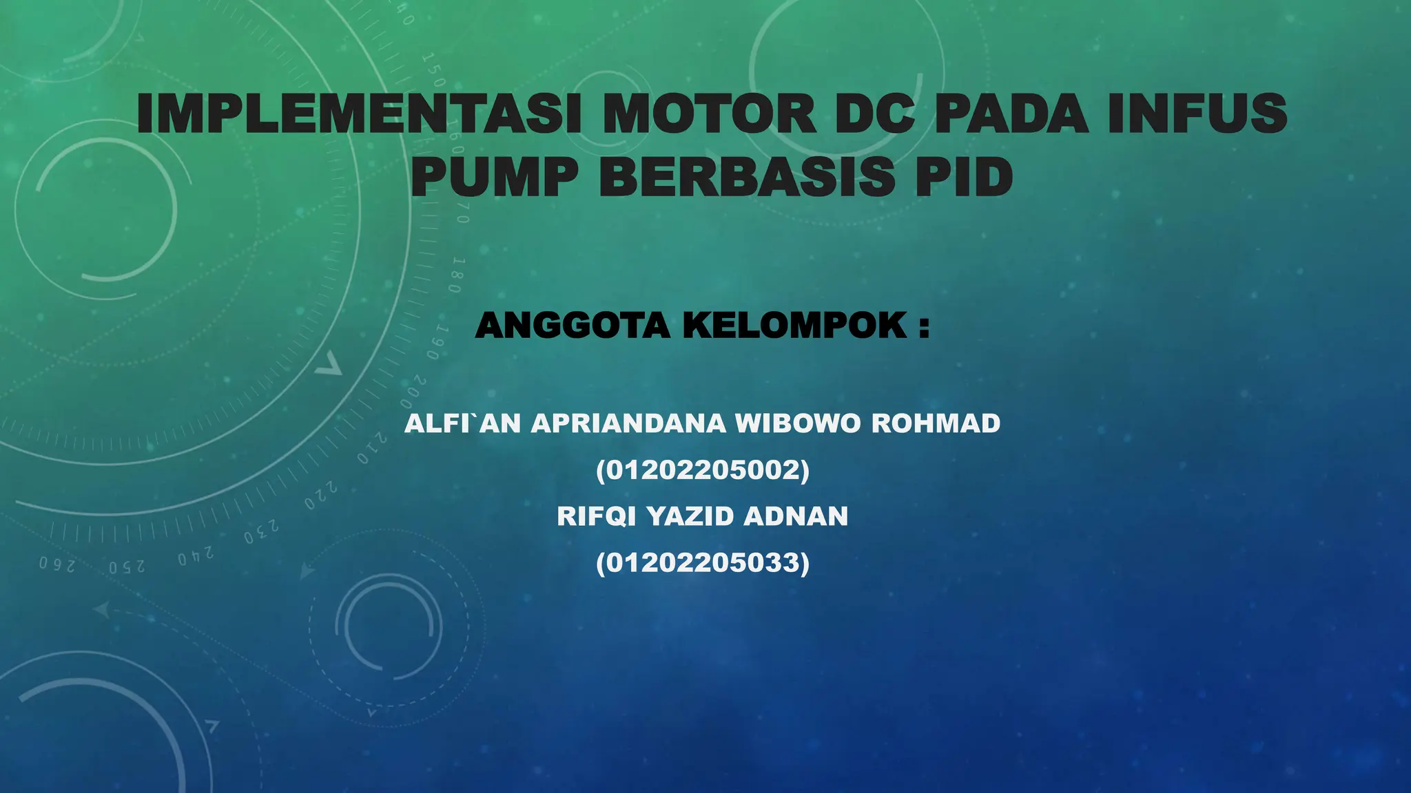 pptIMPLEMENTASI MOTOR DC PADA INFUS PUMP BERBASIS PID.pptx
