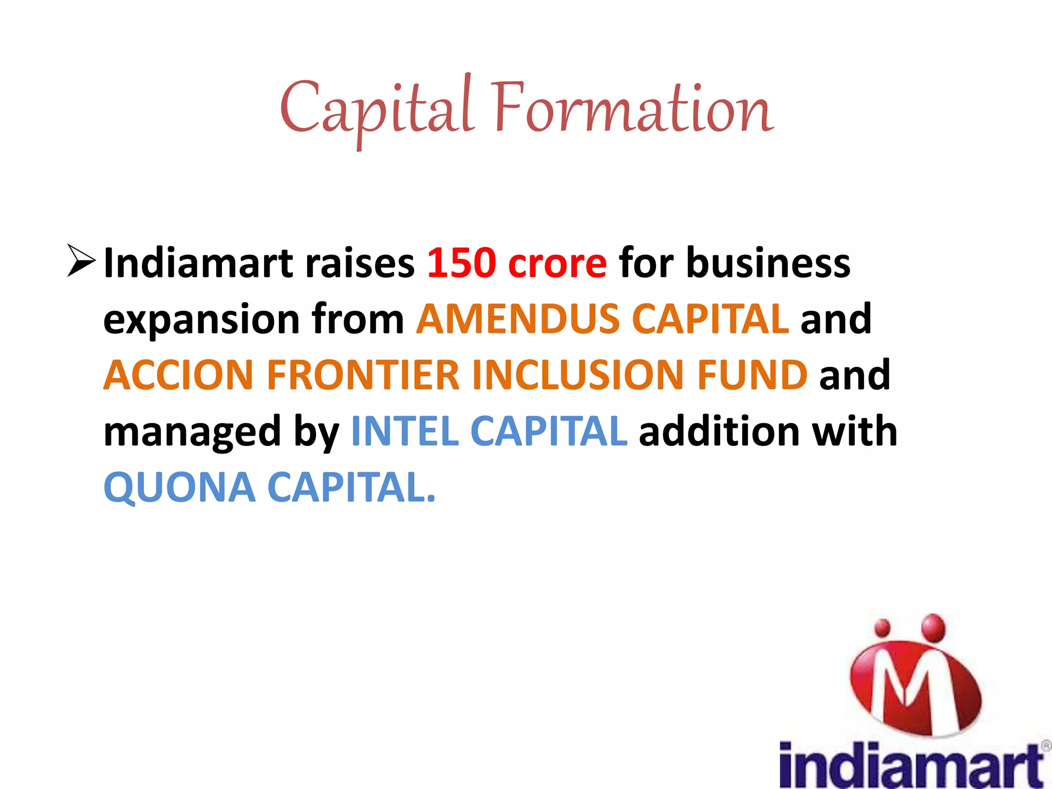 INDIAMART E commerce business model | PPTX