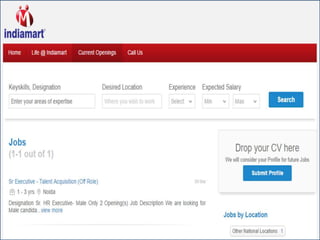 INDIAMART E commerce business model | PPTX