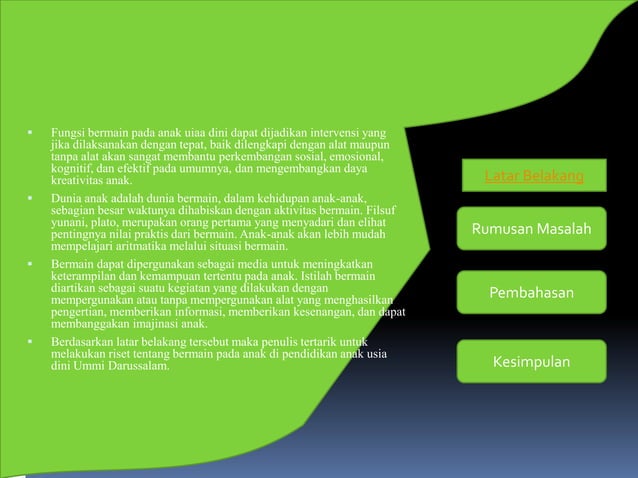 RISET MINI PEMBELAJARAN BERMAIN DI PAUD | PPT