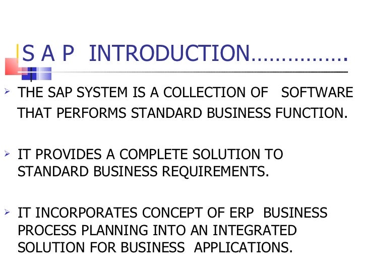 Basics of SAP for noobs (dummies)