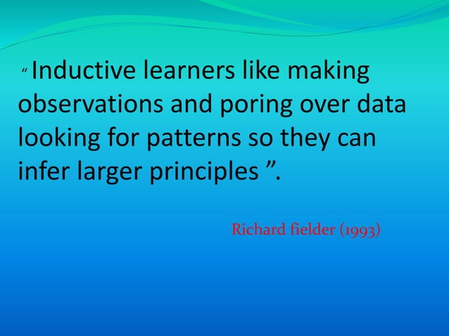 powerpoint inductive method | PPTX | Education