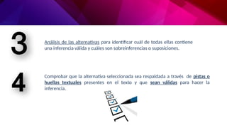 ppt inferencia.pptx lenguaje y comunicacion | PPTX