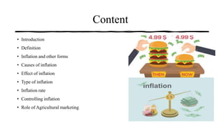 Inflation and its role in Agricultural marketing | PPTX