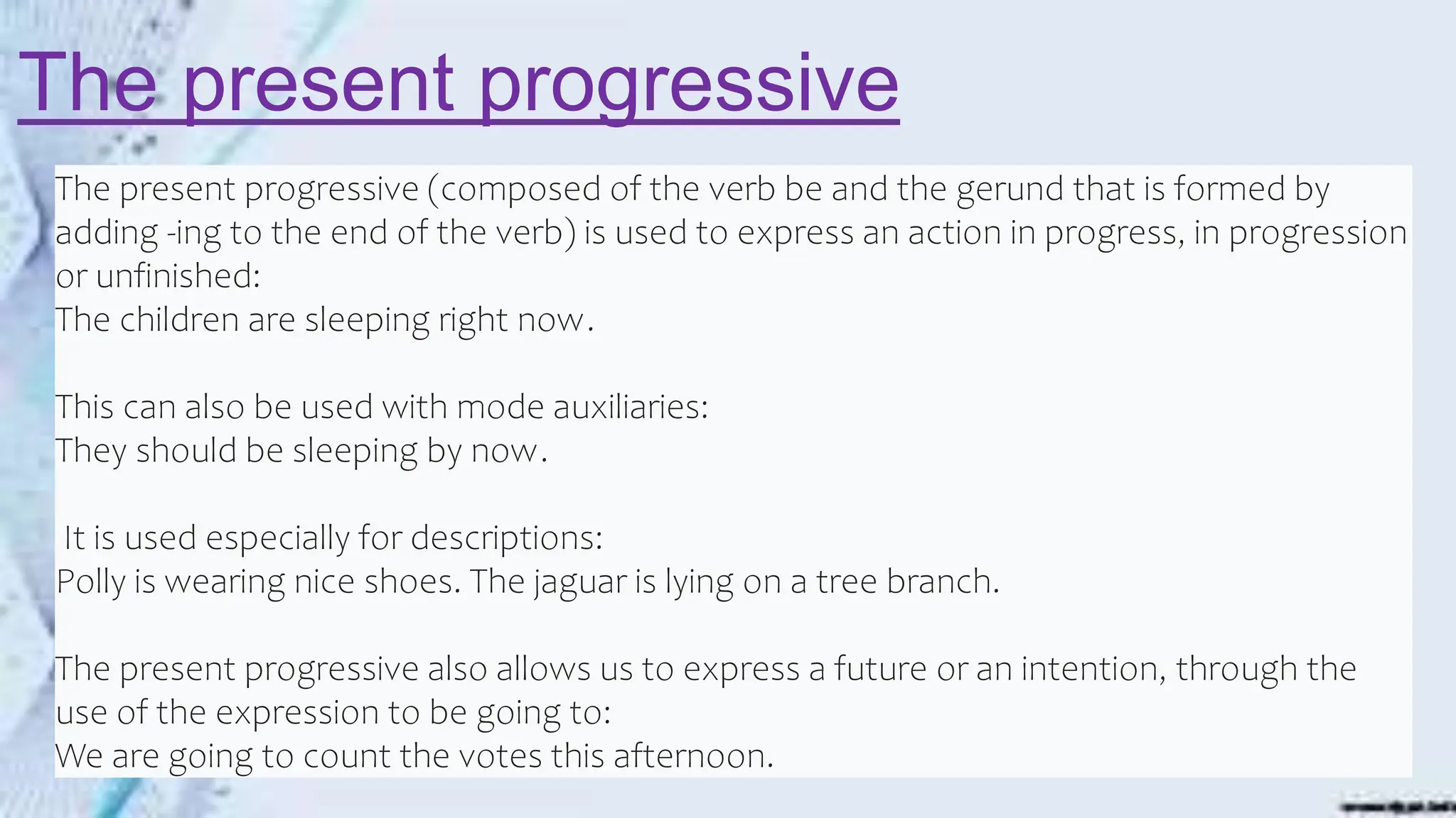ppt ingles el presente progresivo solo descargalo | PPT