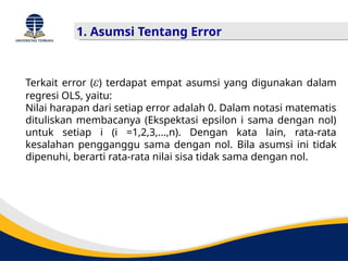 PPT Inisiasi 5: Asumsi-Asumsi Dasar Regresi OLS | PPT