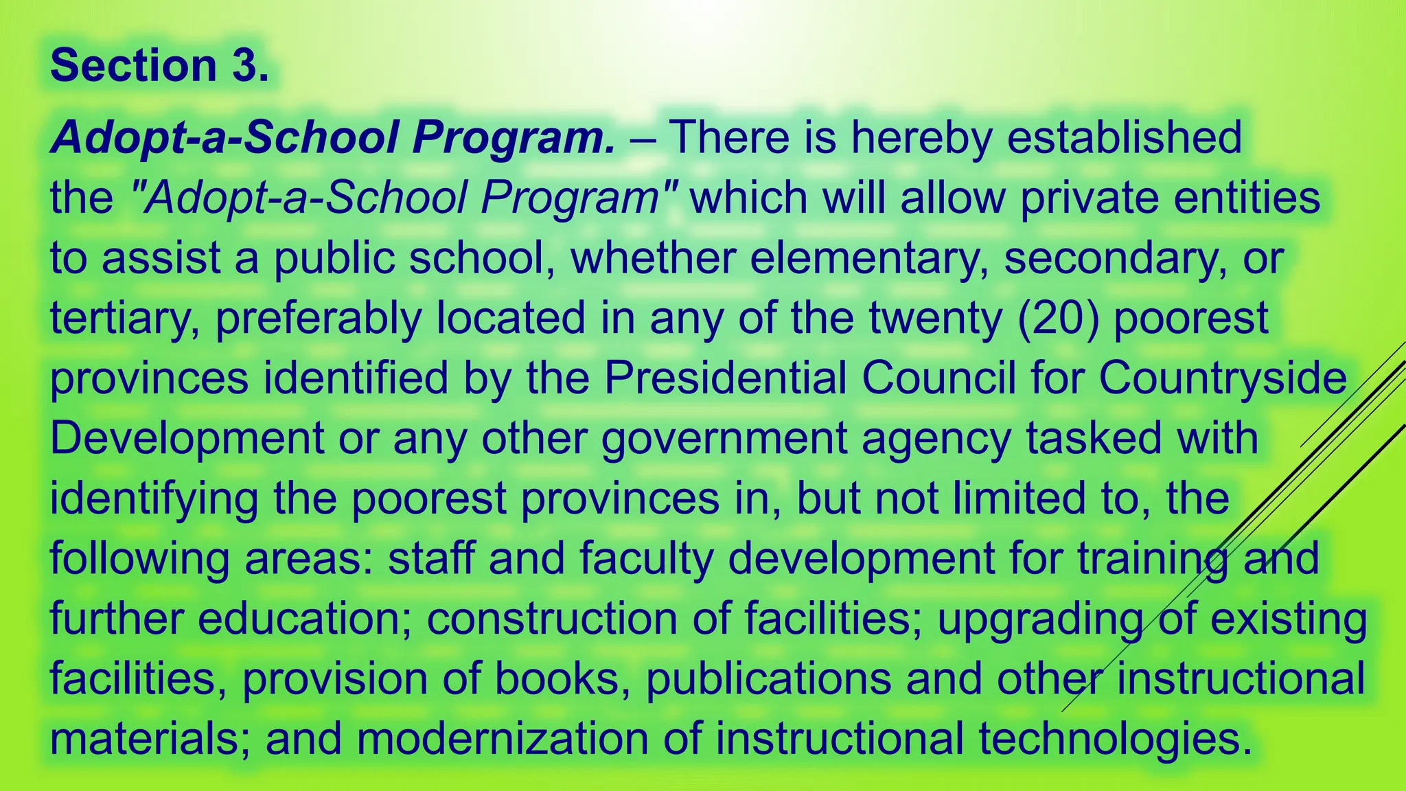 PPT IN LEGAL BASIS adopt a school program ptx | PPTX