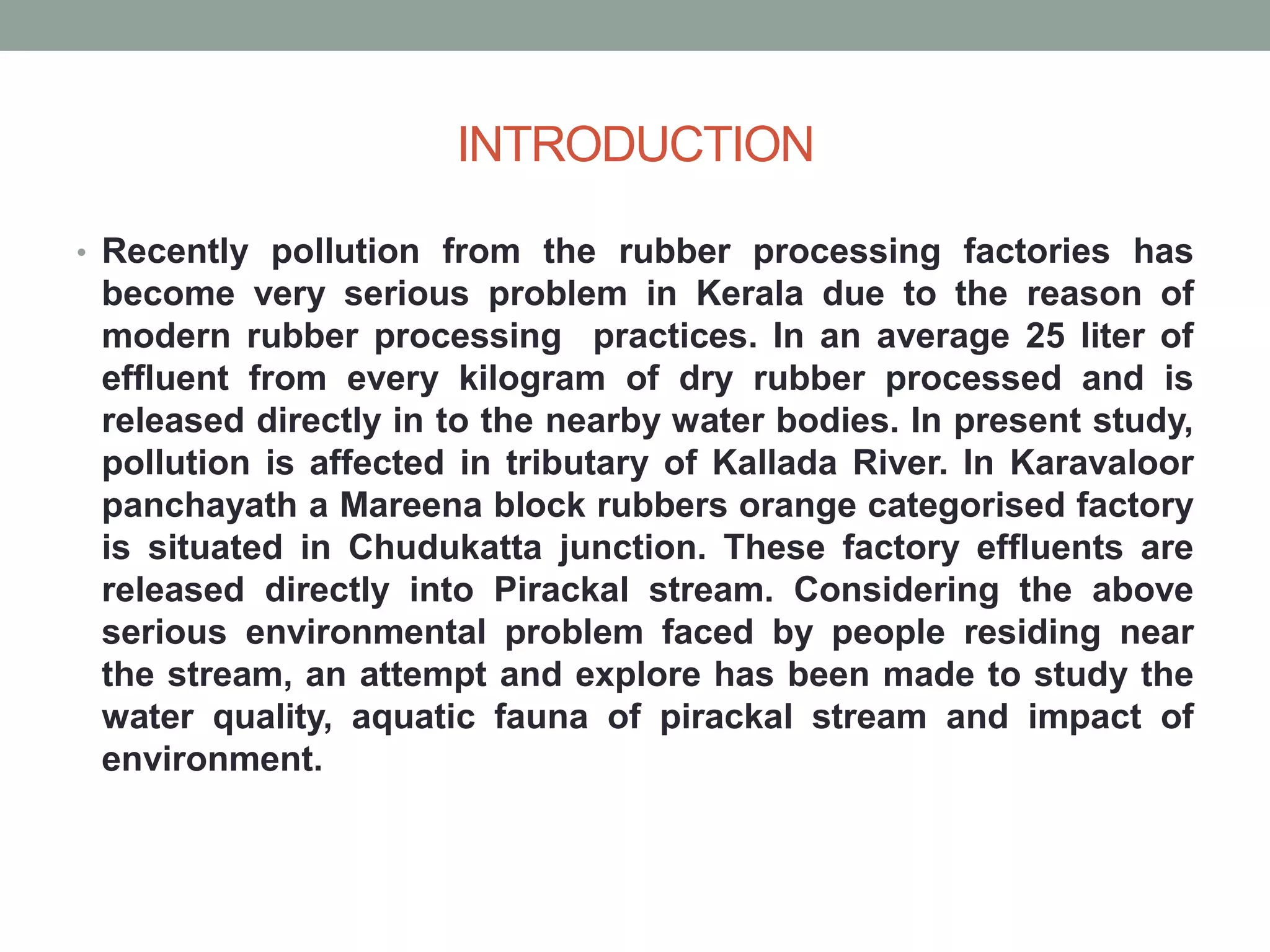 rubber factory effluents | PPTX