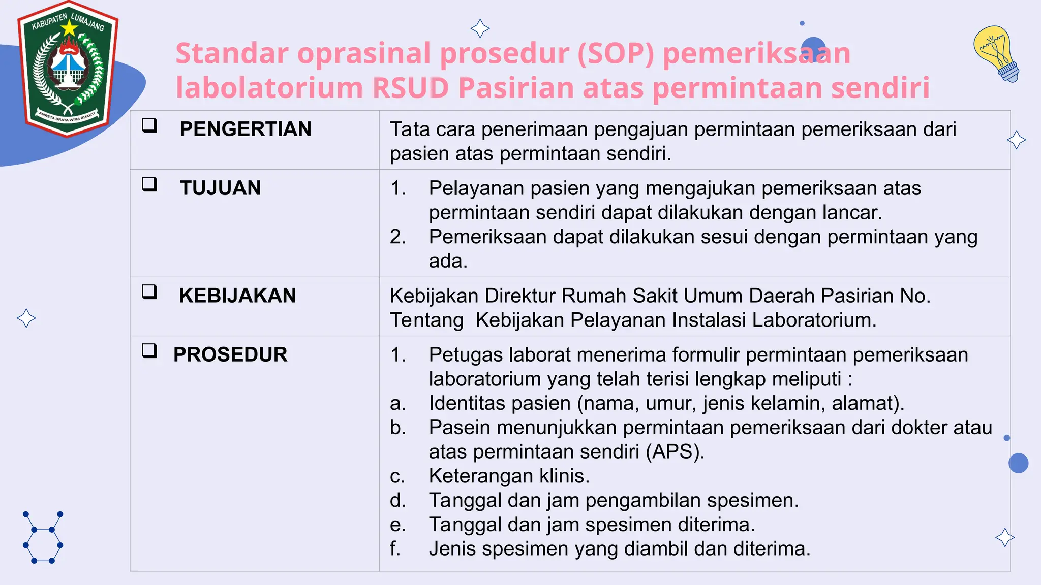 PPT inovasi APS untuk laboratorium Rumah Sakit | PPT