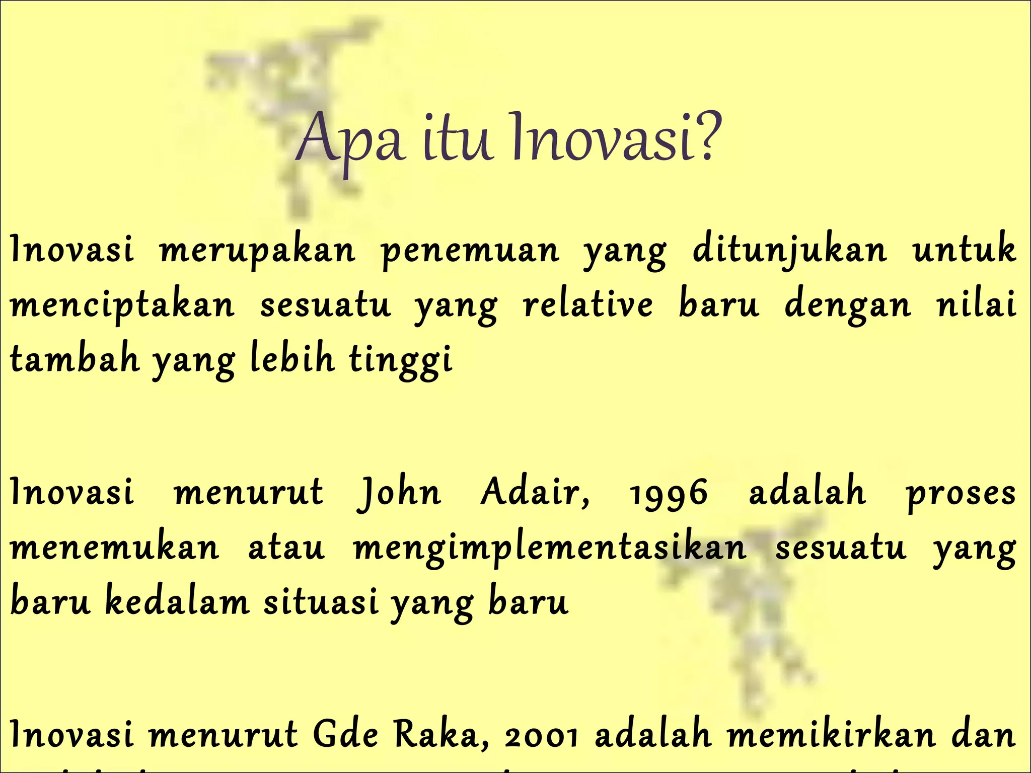 PPT inovasi bisnis (kewirausahaan) | PPT