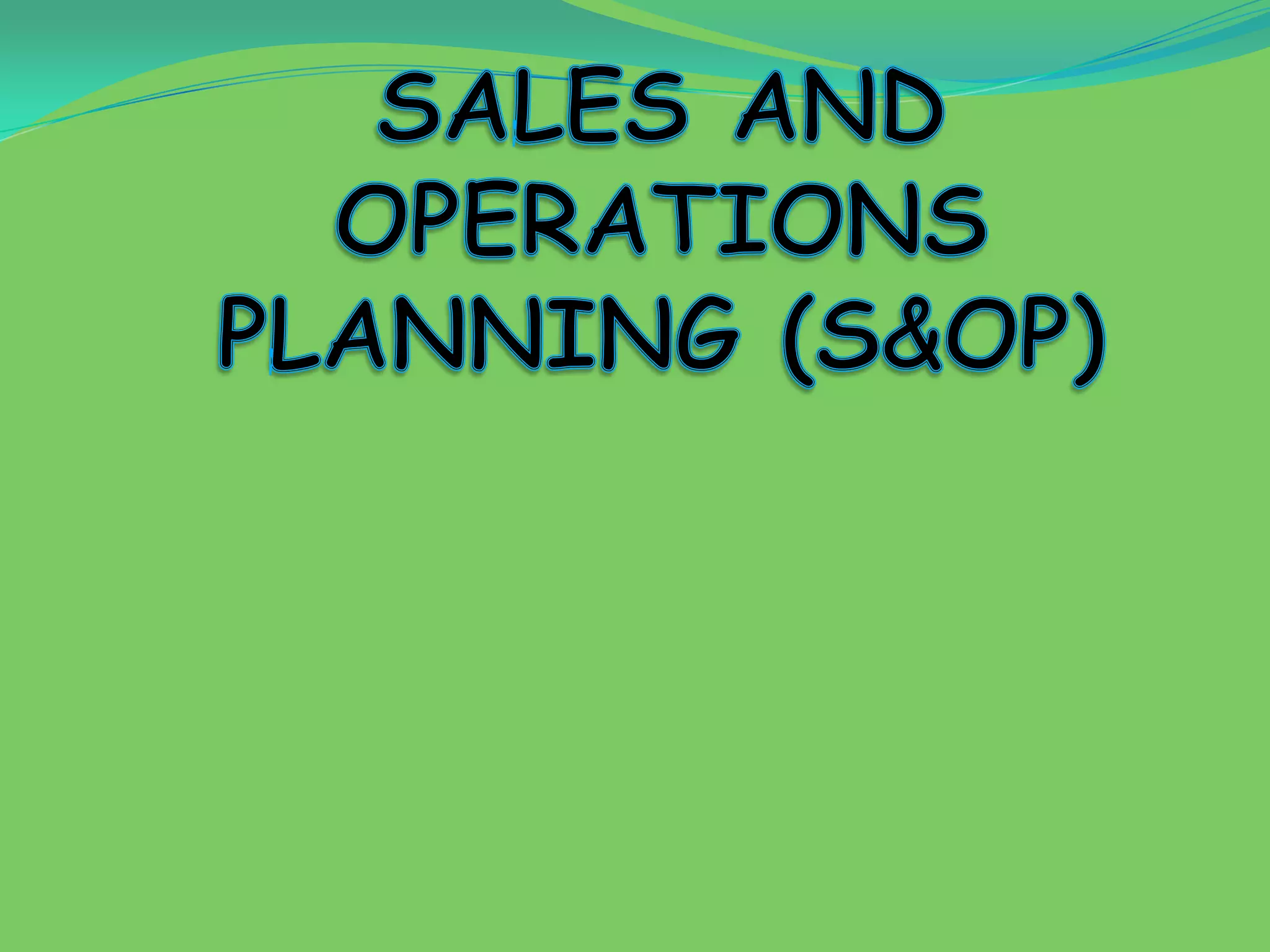 Ppt in ppc(s&op) | PPTX