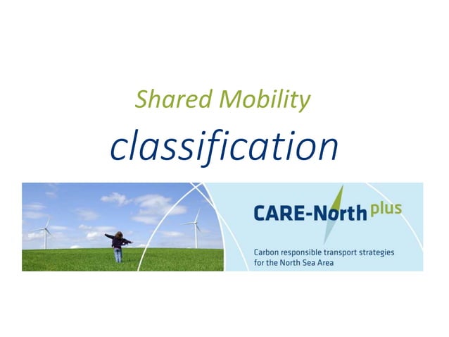 Classification of Shared Mobility | PPT