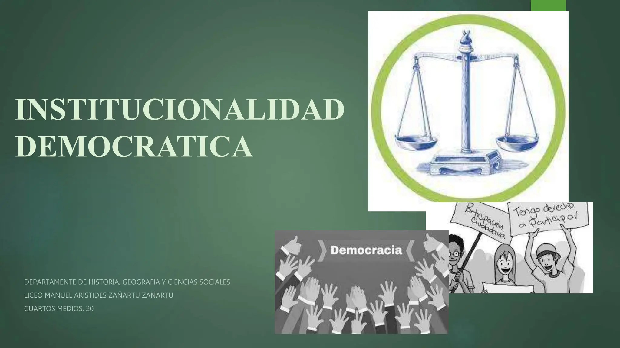 INSTITUCIONALIDAD DEMOCRATICA EN CHILE PPT | PPTX