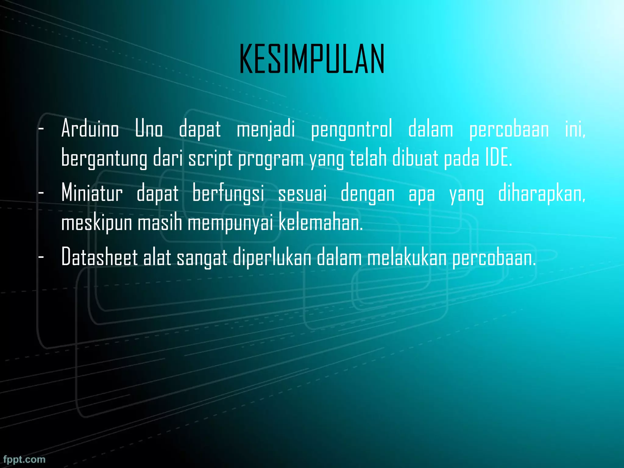 Simulasi Pintu Perlintasan Kereta Api Otomatis Berbasis ARDUINO UNO | PPT