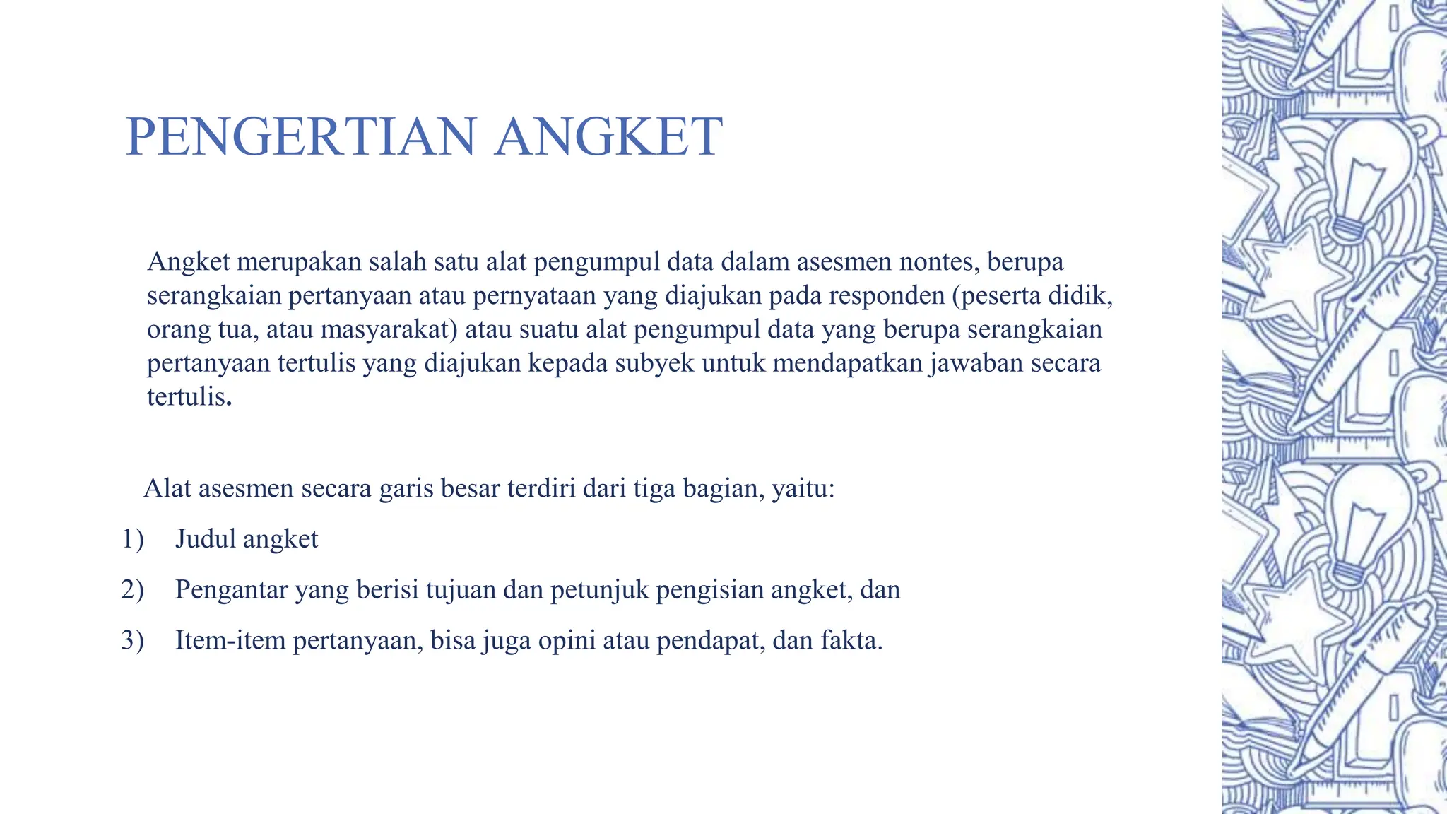 PPT Instrumen Angket | PPTX