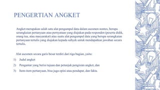 PPT Instrumen Angket | PPTX