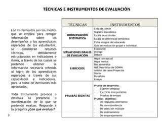 PPT INSTRUMENTOS DE EVALUACION POR COMPETENCIAS - arecio - taller ...