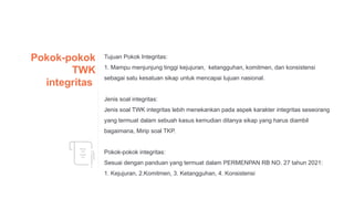 PPT Materi Integritas Tes Seleksi Kemampuan Dasar CPNS | PPTX