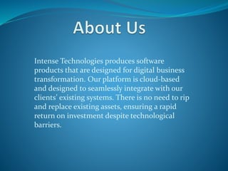 Intense Technologies Limited | PPTX | Business | Business and Finance