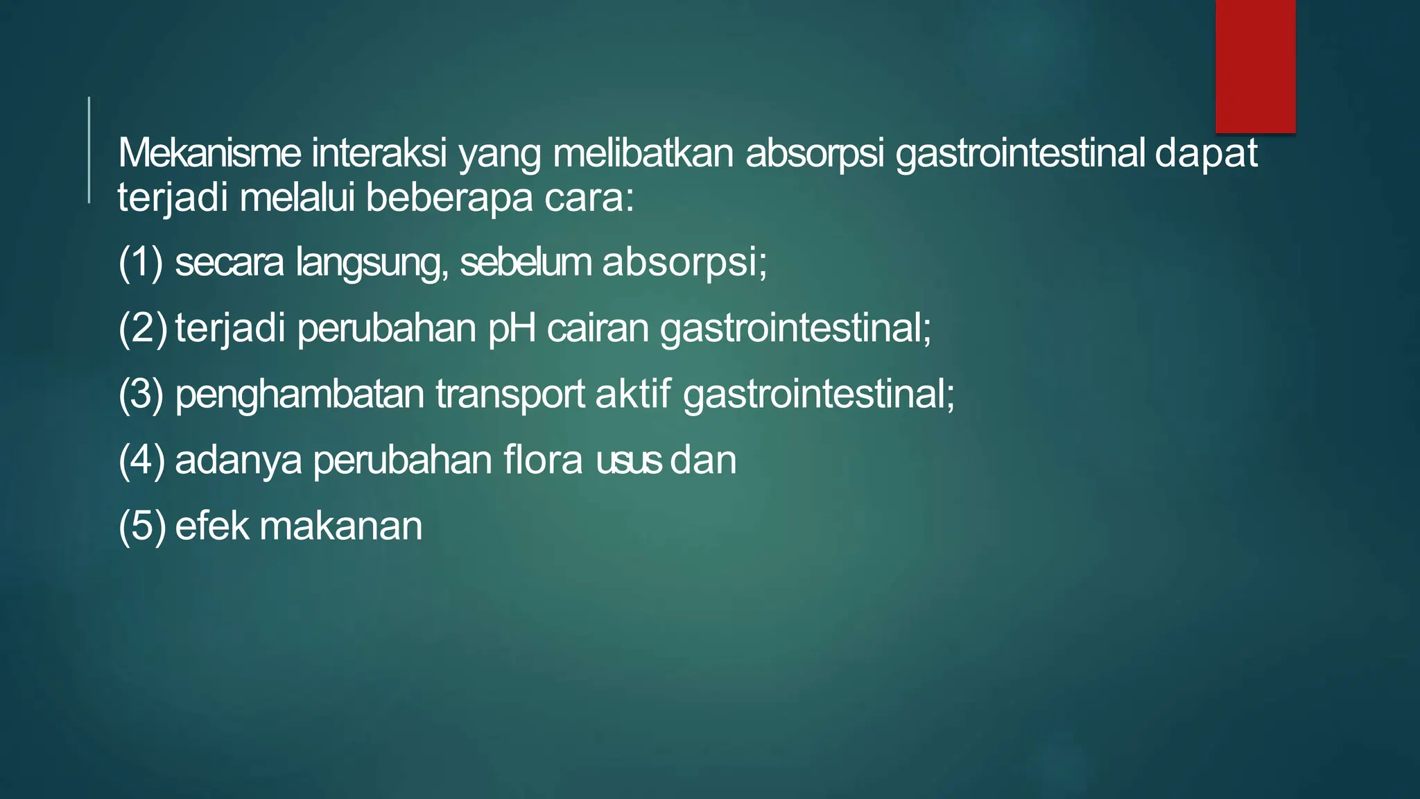 PPT FARMAKOKINETIK Interaksi obat makanan | PPTX