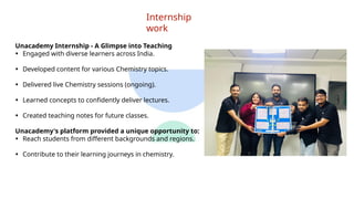 ppt intern 1 unacademy educator bit mesra.pptx | Educational Assessment | Education