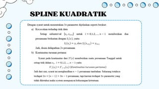 ppt Interpolasi Spline metode numerik.pdf