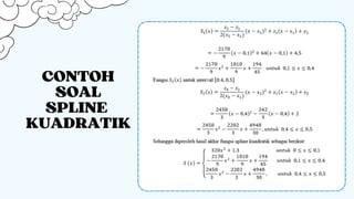 ppt Interpolasi Spline metode numerik.pdf