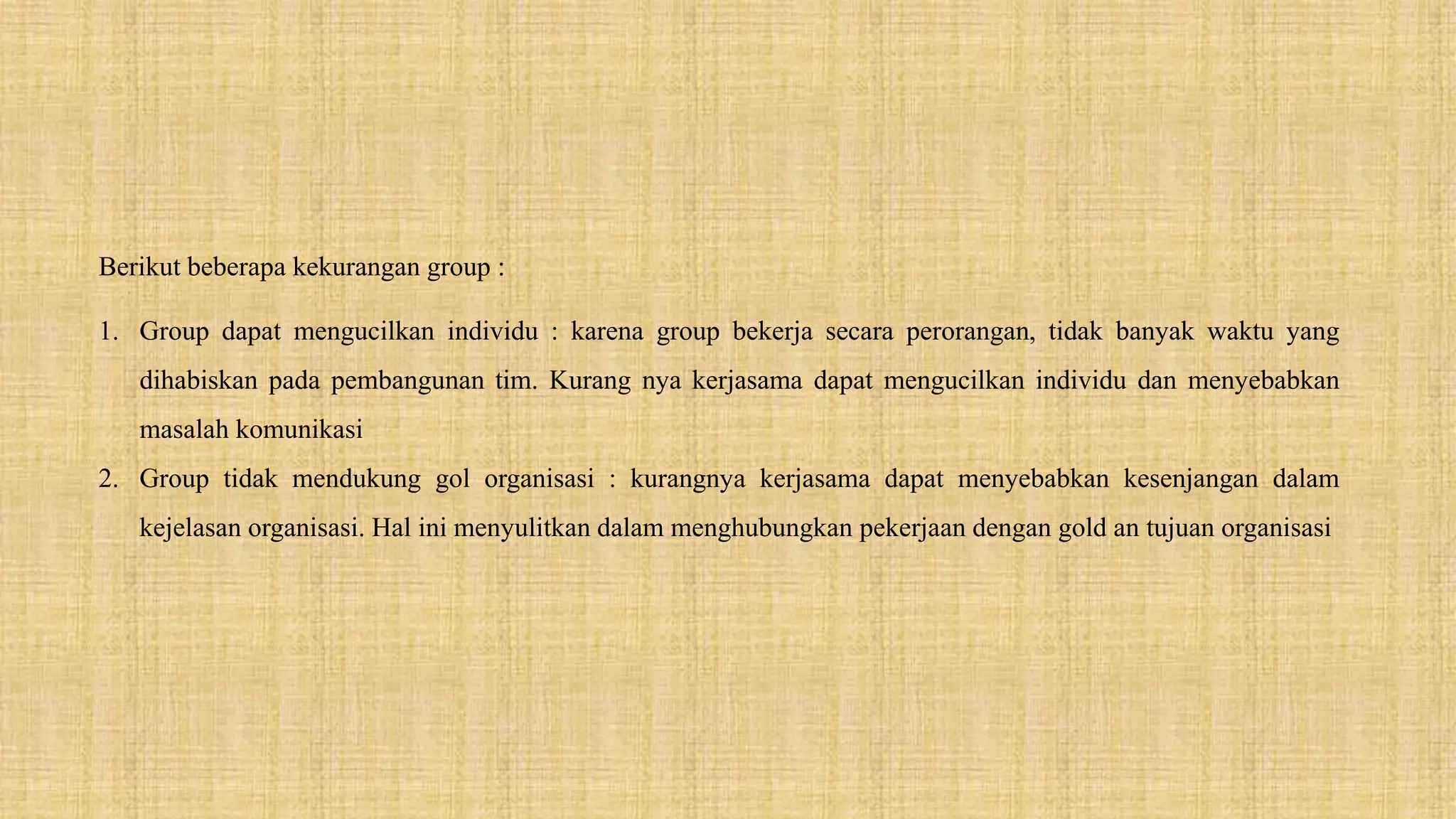 Team dan Group dalam Interpersonal Skill | PPTX