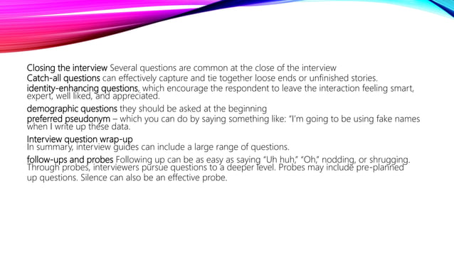 Ppt sampling and interview | PPT