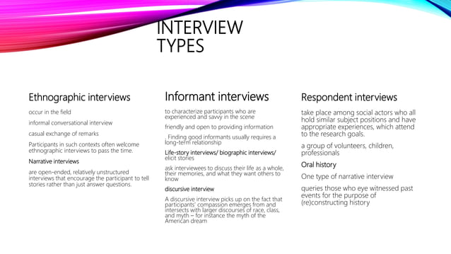 Ppt sampling and interview | PPT