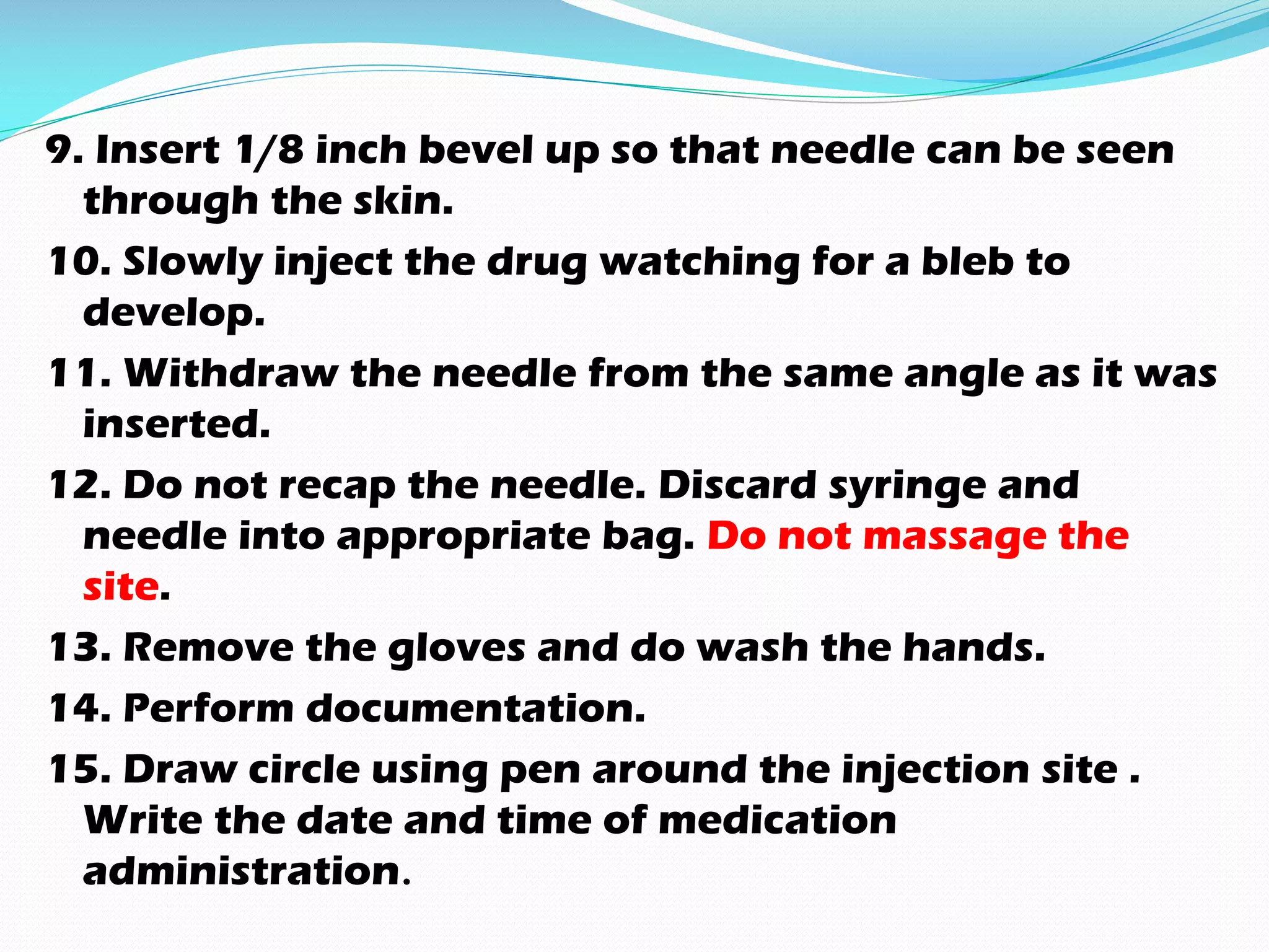 INTRADERMAL INJECTION | PDF