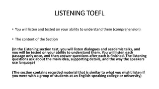 Listening TOEFL | PPTX