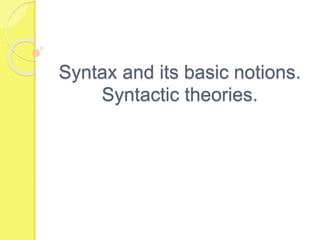 PPT _ Introduction to Syntax.pptx | Programming Languages | Computing