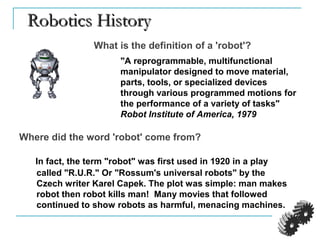 Intro to robotics | PPT