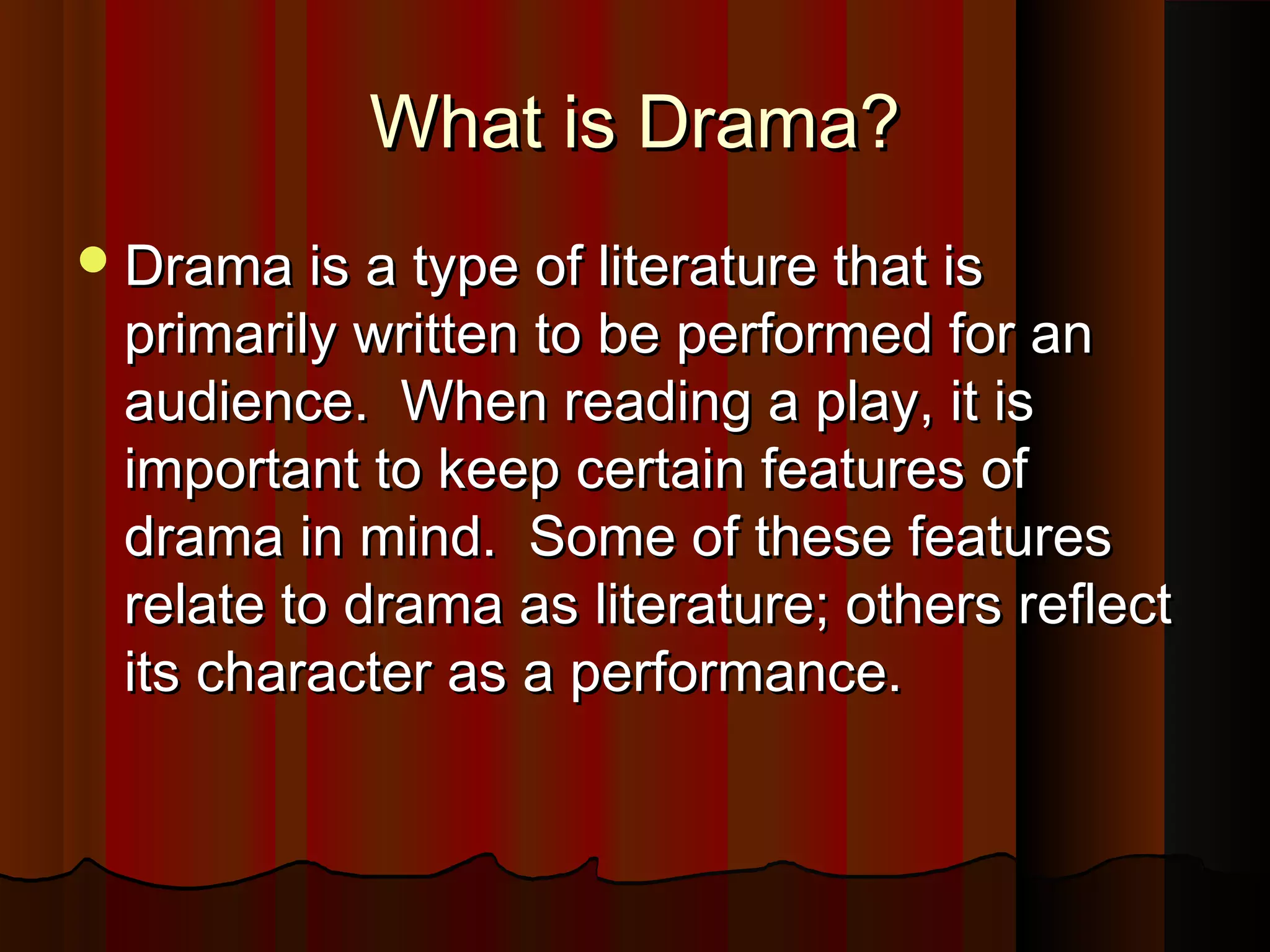 Ppt intro to drama | PPT
