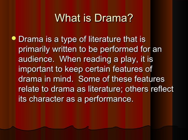 Ppt intro to drama | PPT