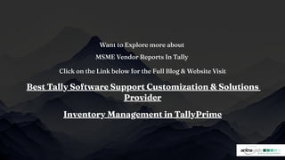 Inventory Management in TallyPrime - Antraweb Technologies | PPT