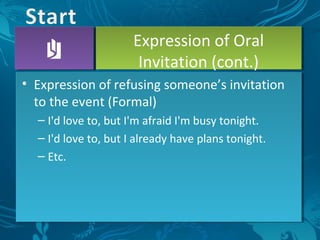 Spoken Invitation | PPT