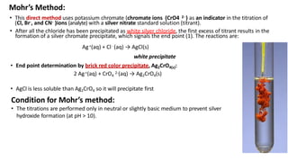 PRECIPITATION TITRATION IN PHARM ANALYSIS | PPTX | Chemistry | Science