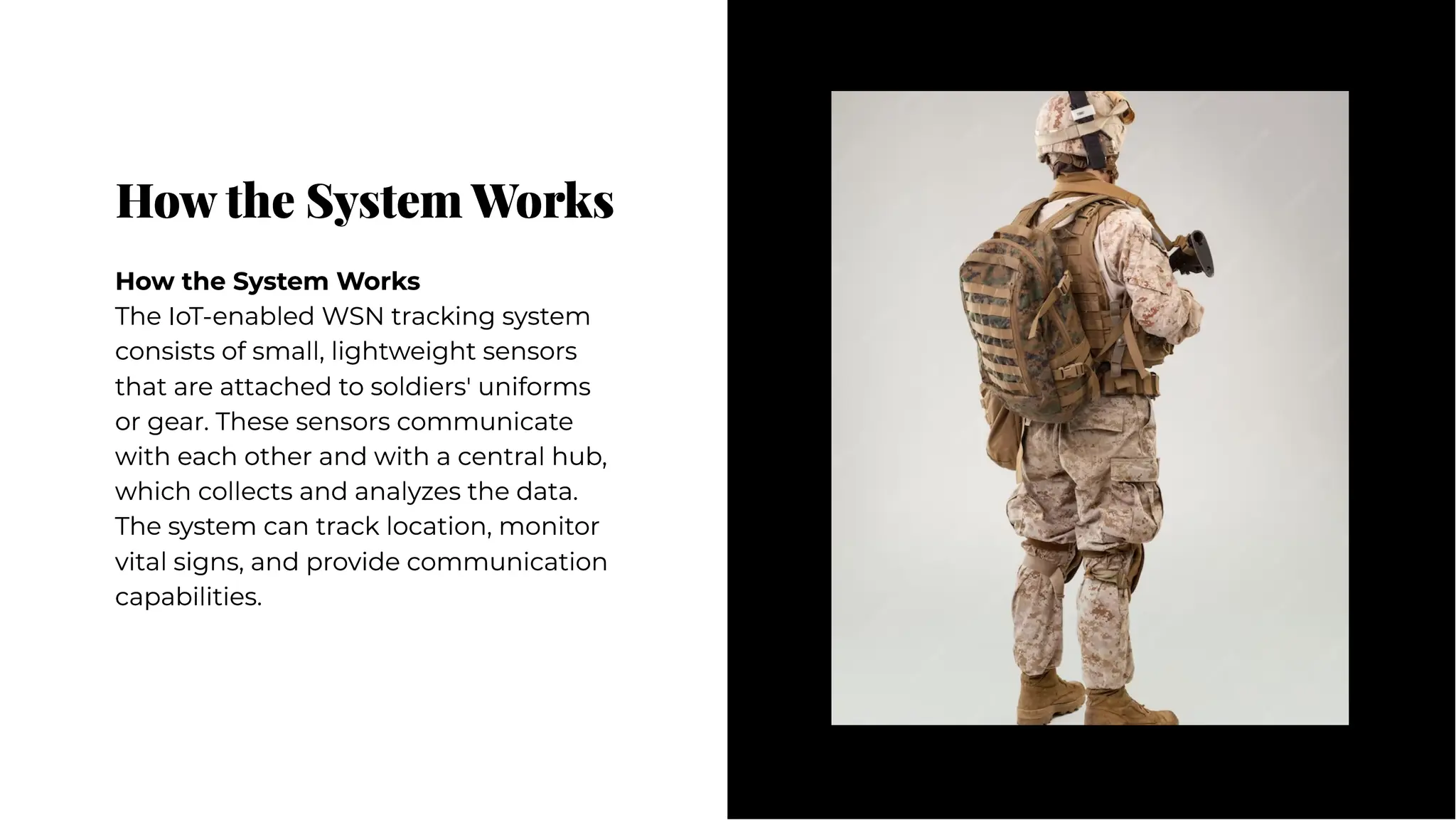 iot ppt system army security system with | PPT