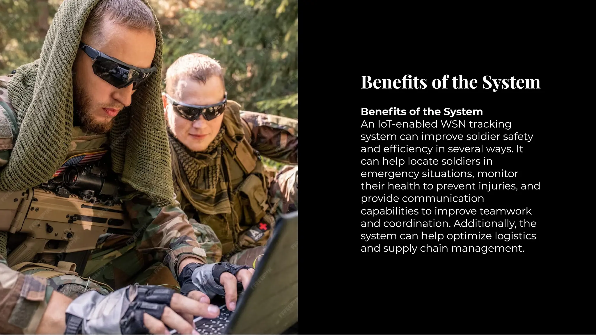 iot ppt system army security system with | PPT