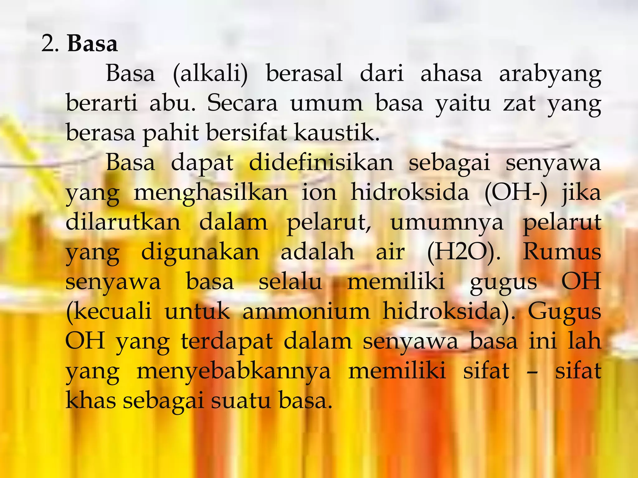 power point Asam dan Basa ( Kimia ) | PPTX