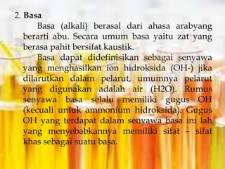 power point Asam dan Basa ( Kimia ) | PPTX