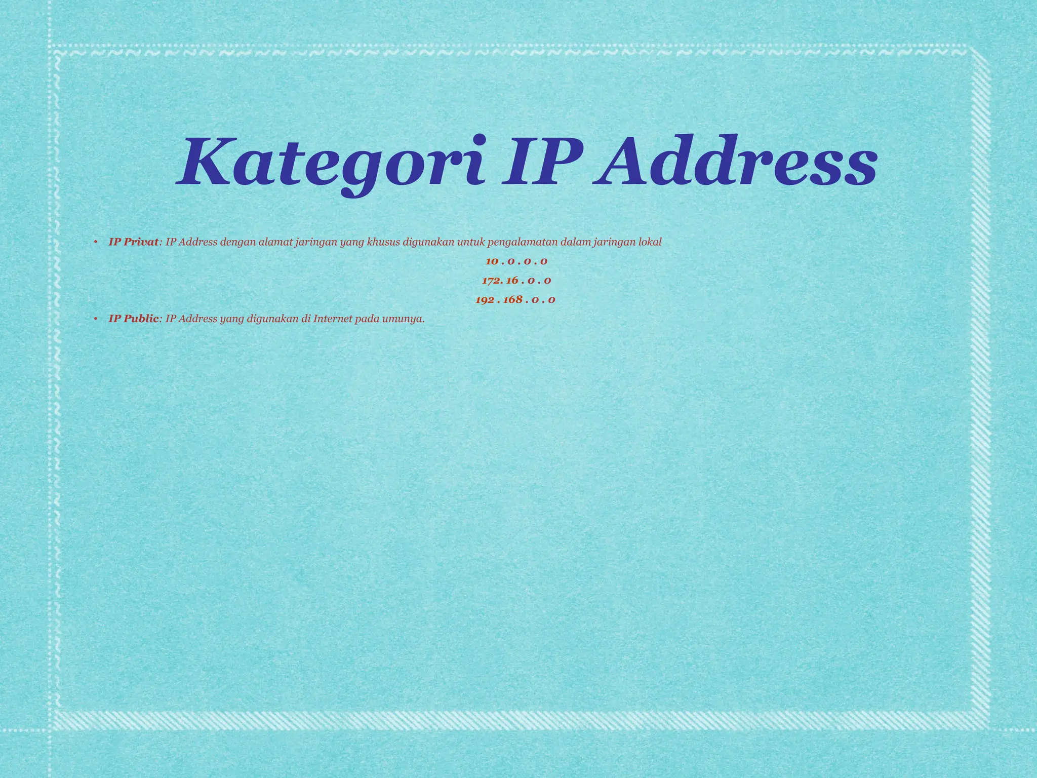 PPT IP Addres contoh dan pengertian .ppt