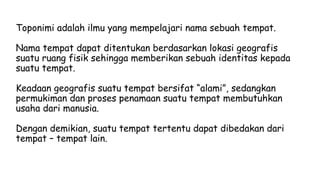 PPT IPS Kelas 8 materi toponimi ips .pptx