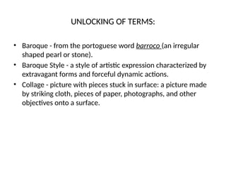 GRADE 9 - MAPEH: BAROQUE PERIOD MODULE.pptx