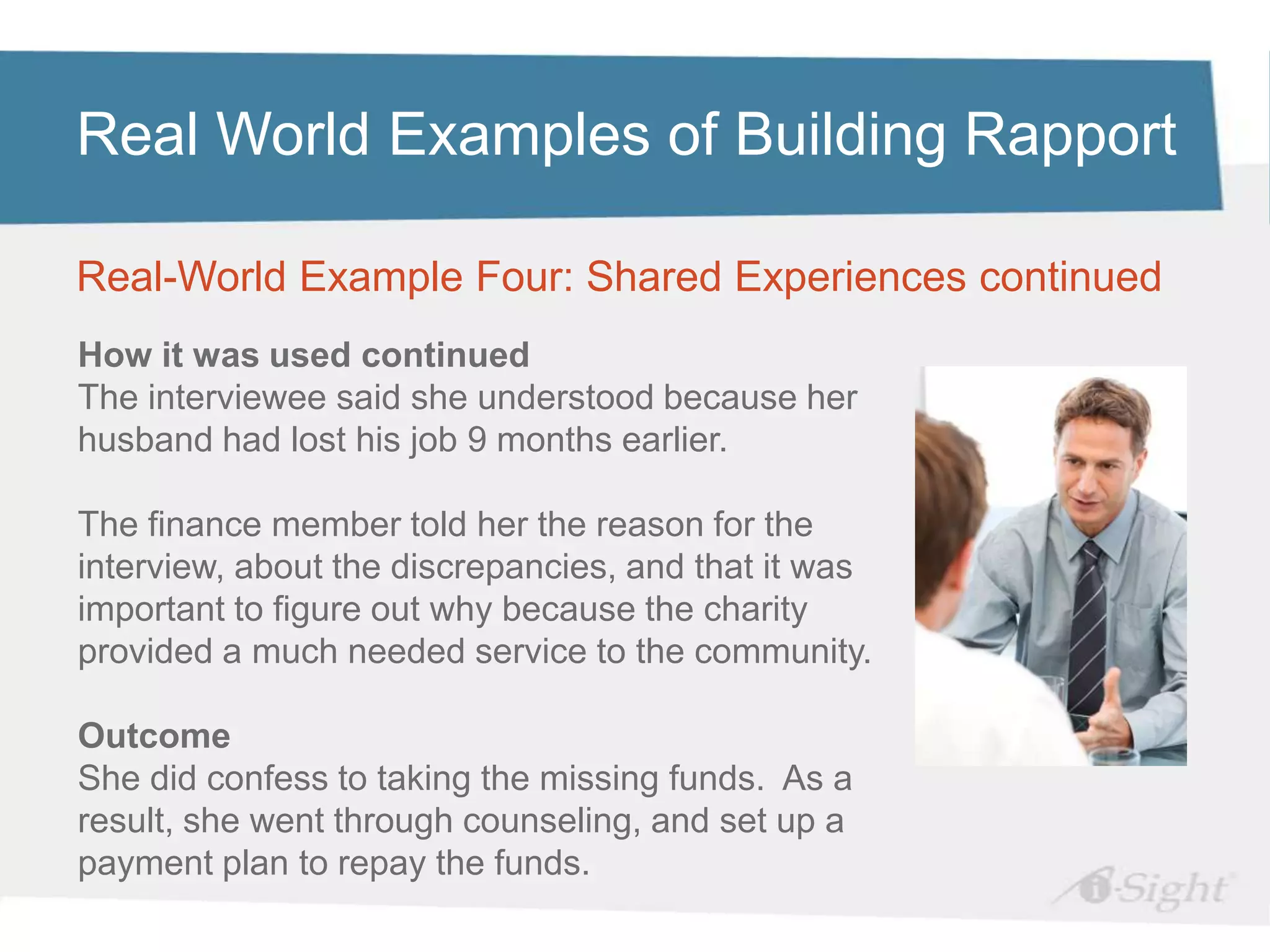 Investigation Interviews: Building Rapport | PPTX