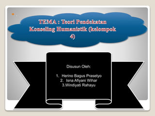 Ppt bu Hastin Bimbingan konseling teori humanistik | PPTX
